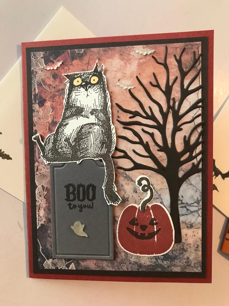 Fun Spooky Halloween Scaredy-cat Greeting Cards, Inside Greeting ...