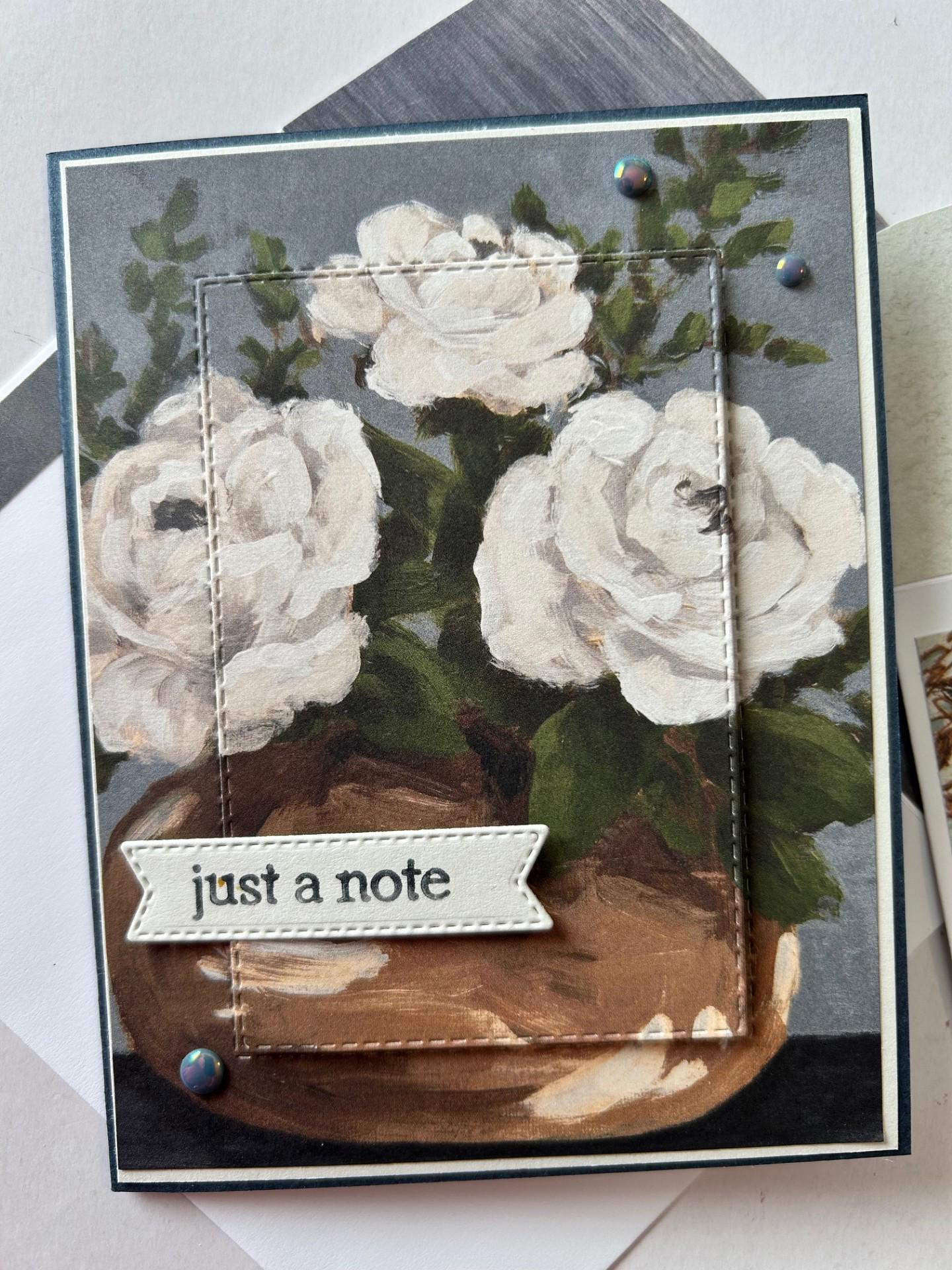 Blank Floral Note Cards, Handcrafted, Layered Designer Paper, 3D ...