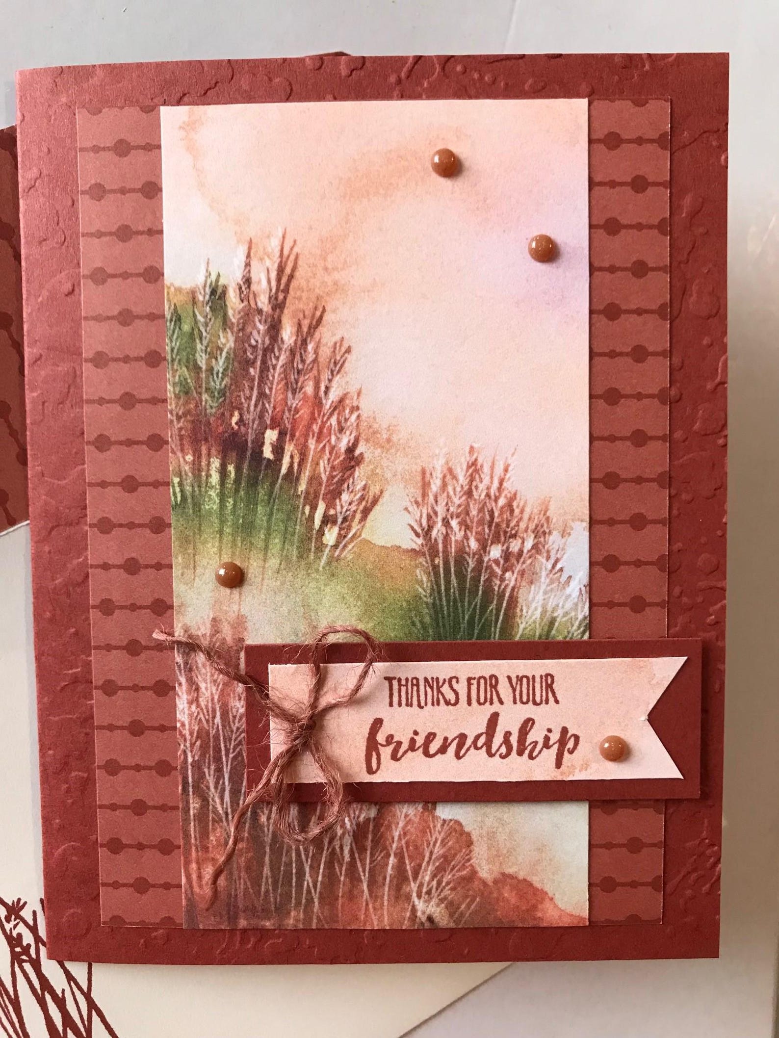 Friendship Nature Watercolor Greeting Cards, Layered W/watercolor ...