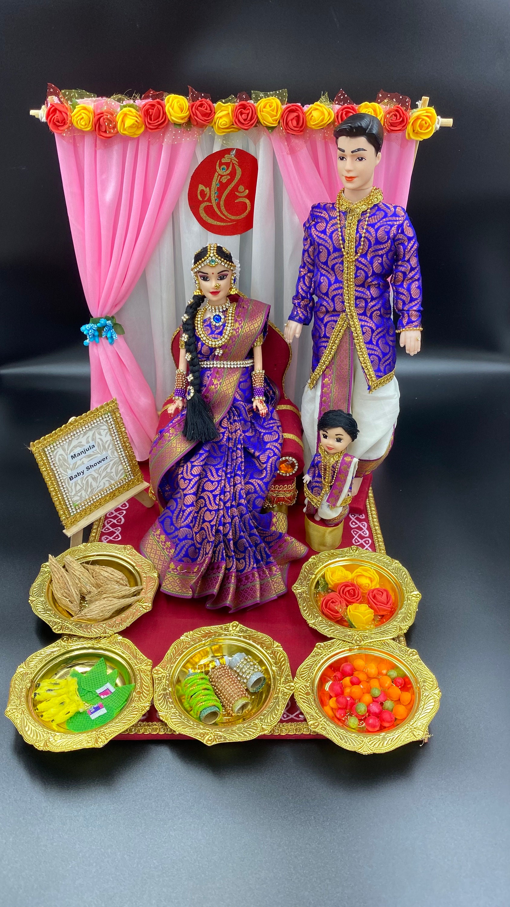 Made to Order Indian Baby Shower Doll/seemantham/valaikaappu Doll Set ...