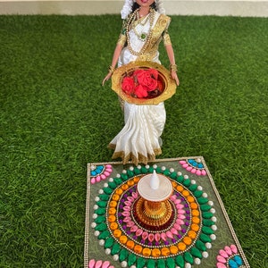 Indian Welcome Decor Kerala Onam Welcome Decor With Rangoli Traditional ...