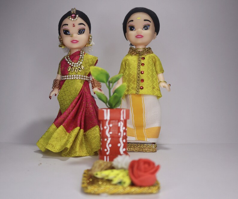 Indian Couple Doll / Tamil Festive Welcome Doll /navarathri Golu Decor ...