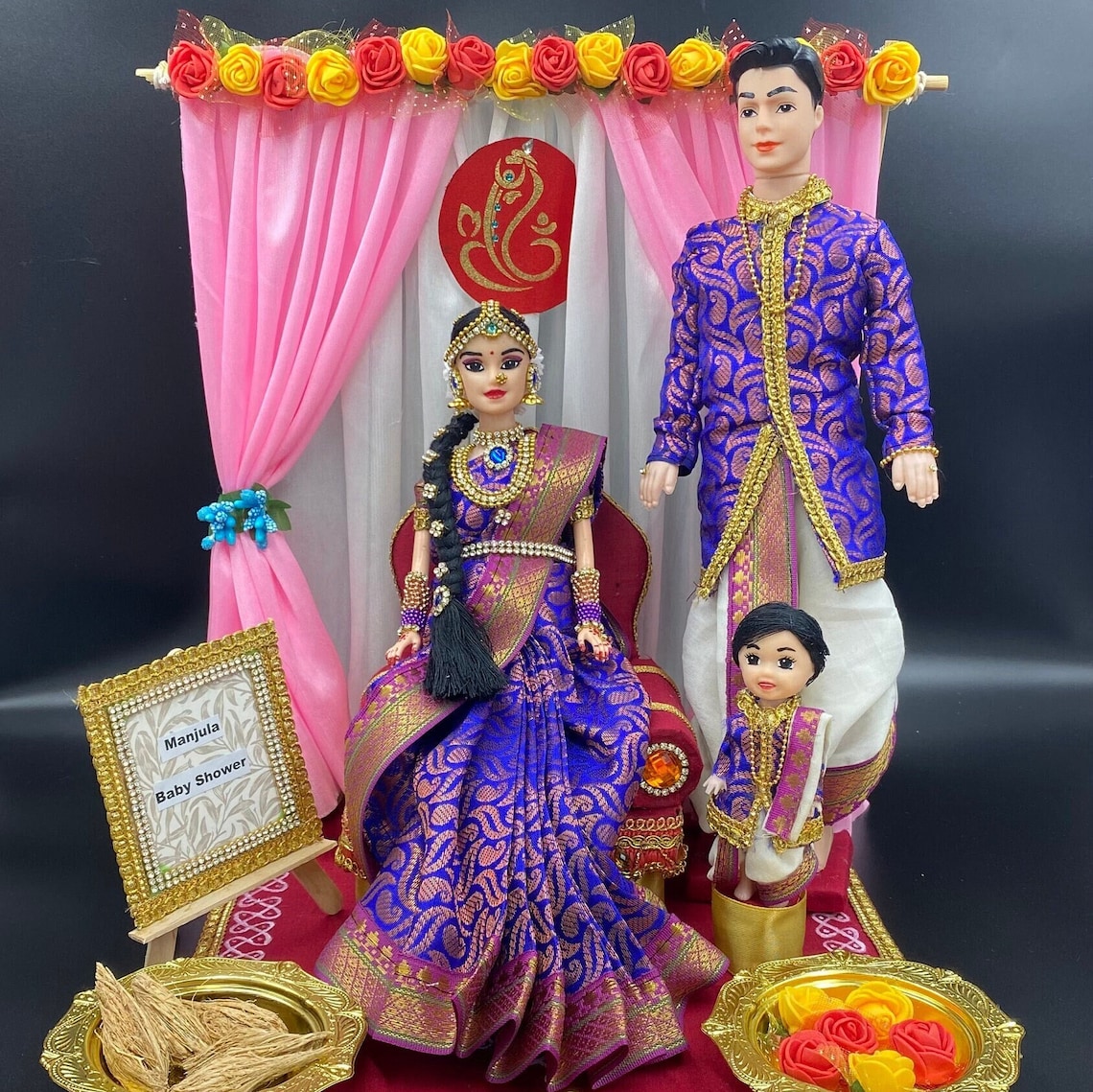 Made to Order Indian Baby Shower Doll/seemantham/valaikaappu Doll Set ...