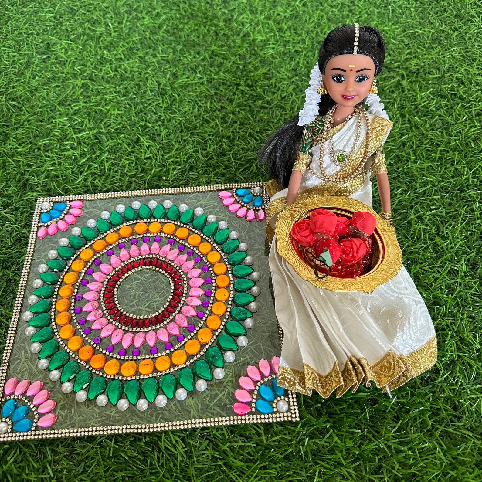 Indian Welcome Decor Kerala Onam Welcome Decor With Rangoli Traditional ...