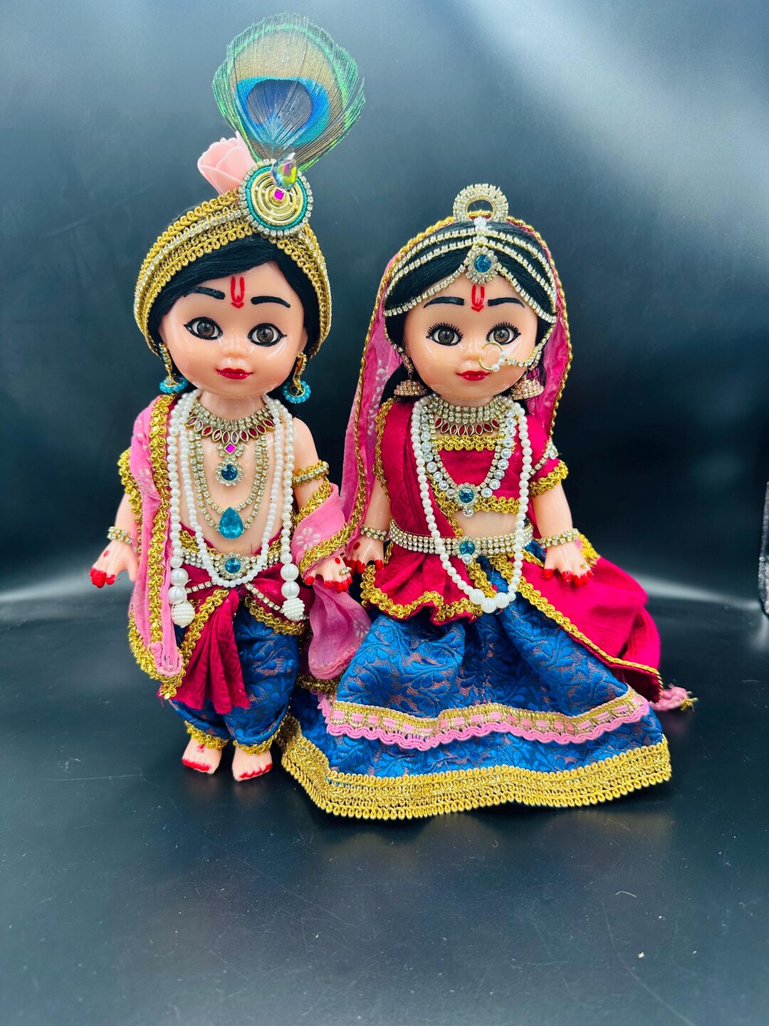 Radha Krishna Couple Doll | Indian Handicraft | Golu Decor | Wedding ...