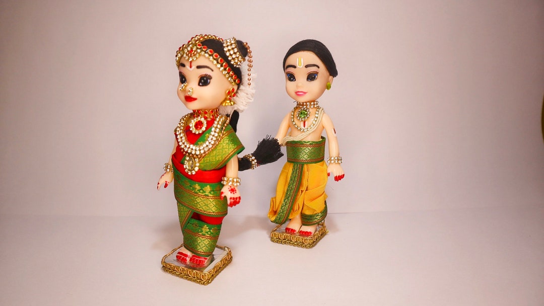 Tamil Iyengar Couple Doll Mama Mami Doll Indian Couple - Etsy