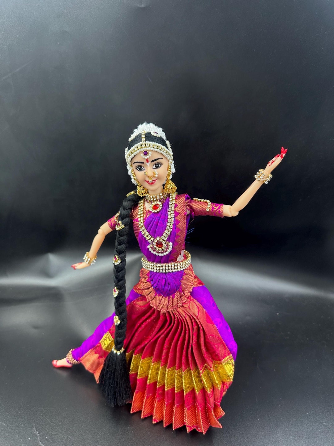 Indian Cultural Dancing Doll / Bharathanatyam Doll / Folk Dance Doll / Indian Handicraft / Golu ...