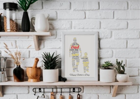 A4 Día del Padre Word Art Print - Etsy México