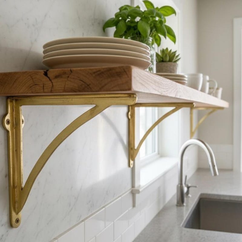 Brass Shelf Brackets - Etsy