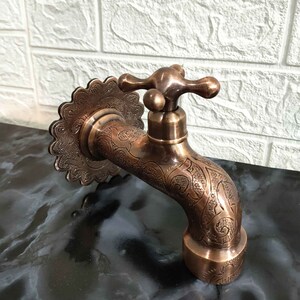 Moroccan Single Hole Wall Mounted Bath Faucet, Traditional Moroccan ...