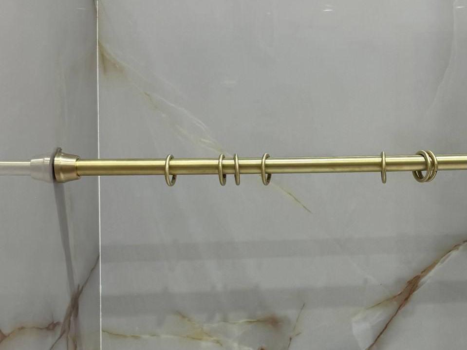 Unlaquered Brass Cafe Curtain Rod, Inside-mount Cafe Set, Brass Cafe ...