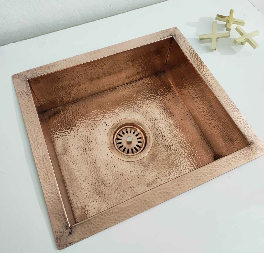 Copper Undermount Kitchen Sink | Single Bowl Kitchen Sink | Copper Bar ...