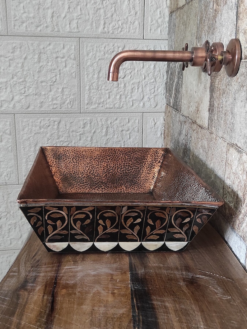 Antique Style Copper Sink Faucet Copper Wall Mount Faucet - Etsy