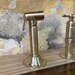 Unlacquered Brass Bridge Faucet With Linear Legs and Flat Handles ...