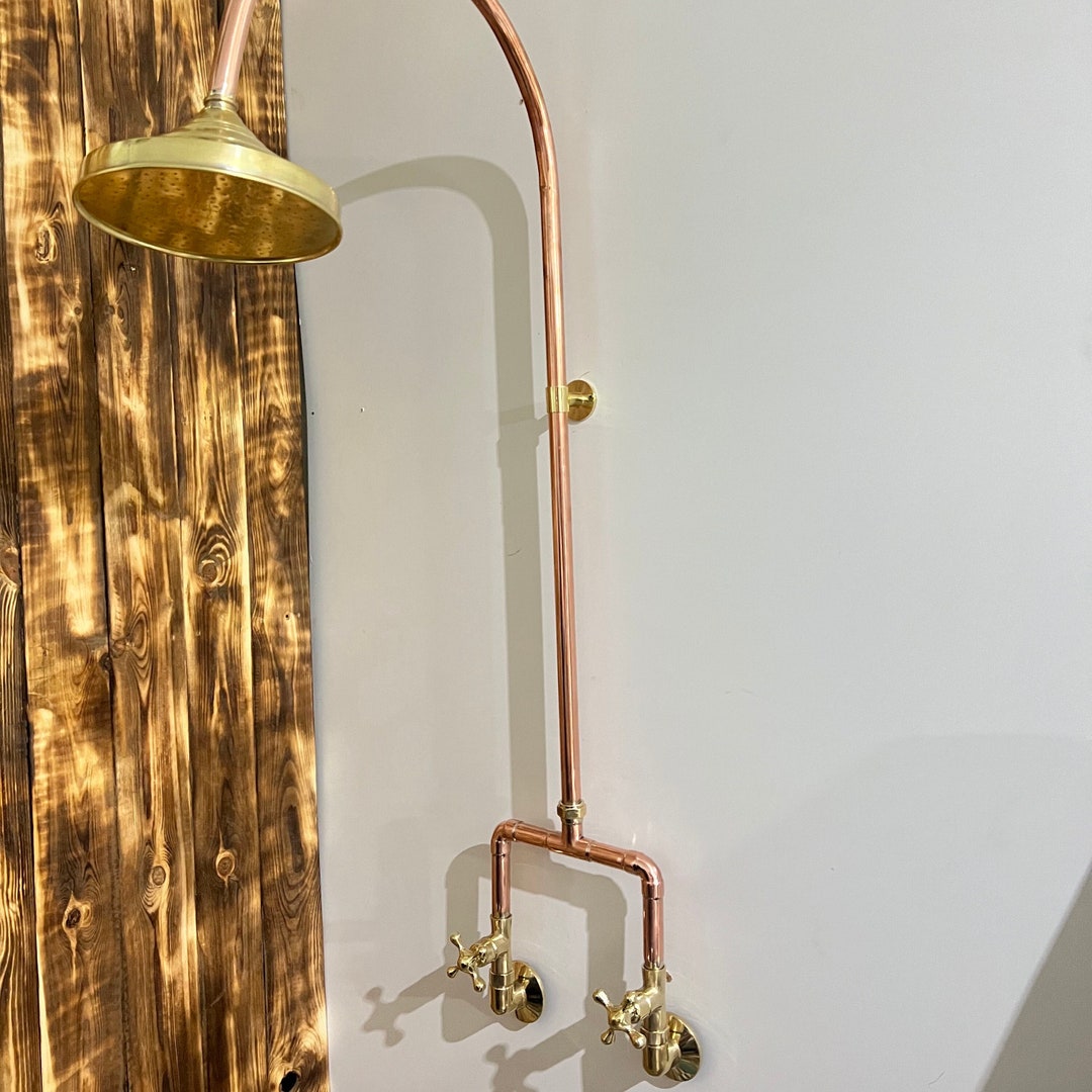 Antique Copper Shower, Vintage Copper Shower System, Copper Outdoor ...