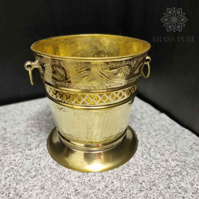 Brass Trash Can - Etsy