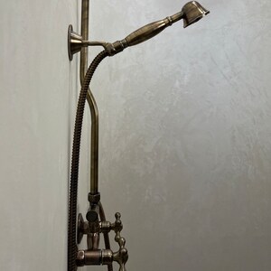 Victorian Style Shower Set With Handheld and Showerhead - Bronze Finish ...