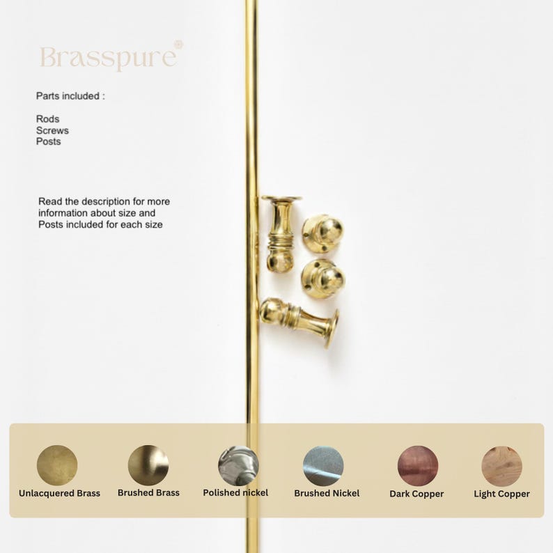 Unlacquered Brass Gallery Rails for Wood Shelves, Handmade Gallery Rail ...