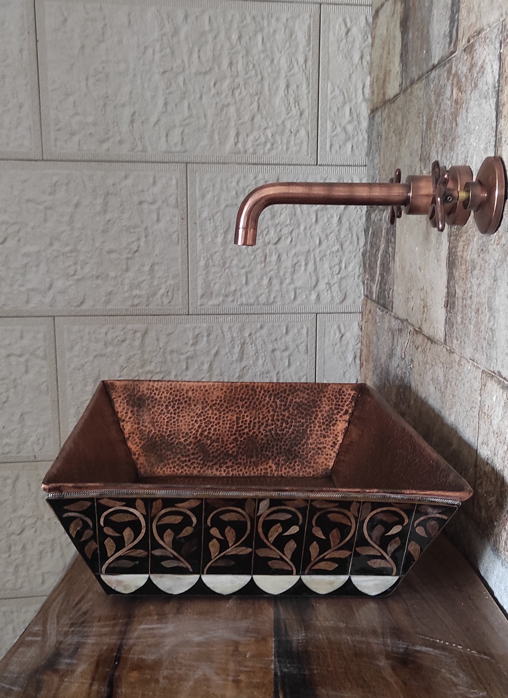 Antique Style Copper Sink Faucet Copper Wall Mount Faucet - Etsy