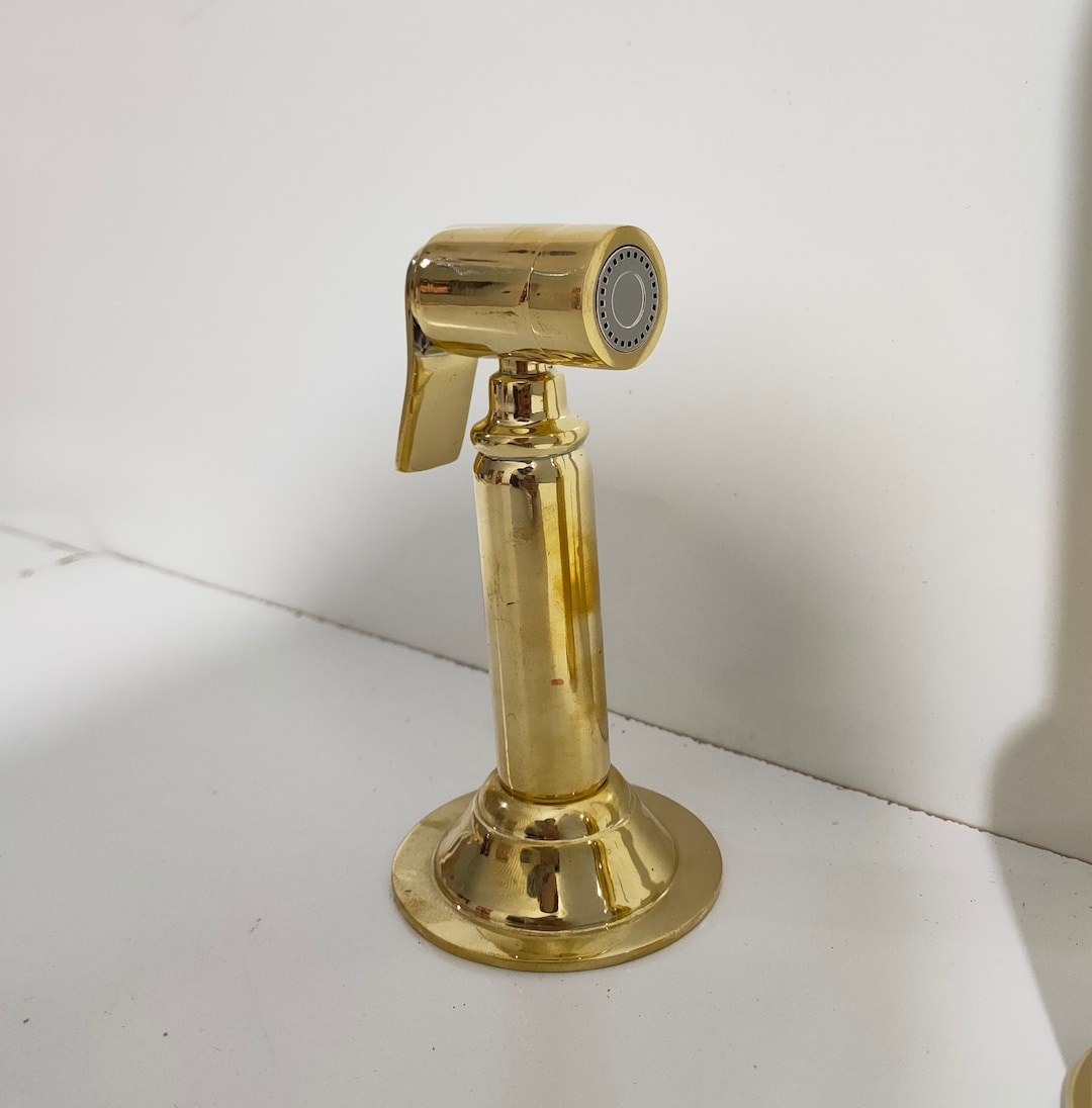 Unlacquered Brass Side Spray Kitchen, Solid Brass Sprayer With High ...