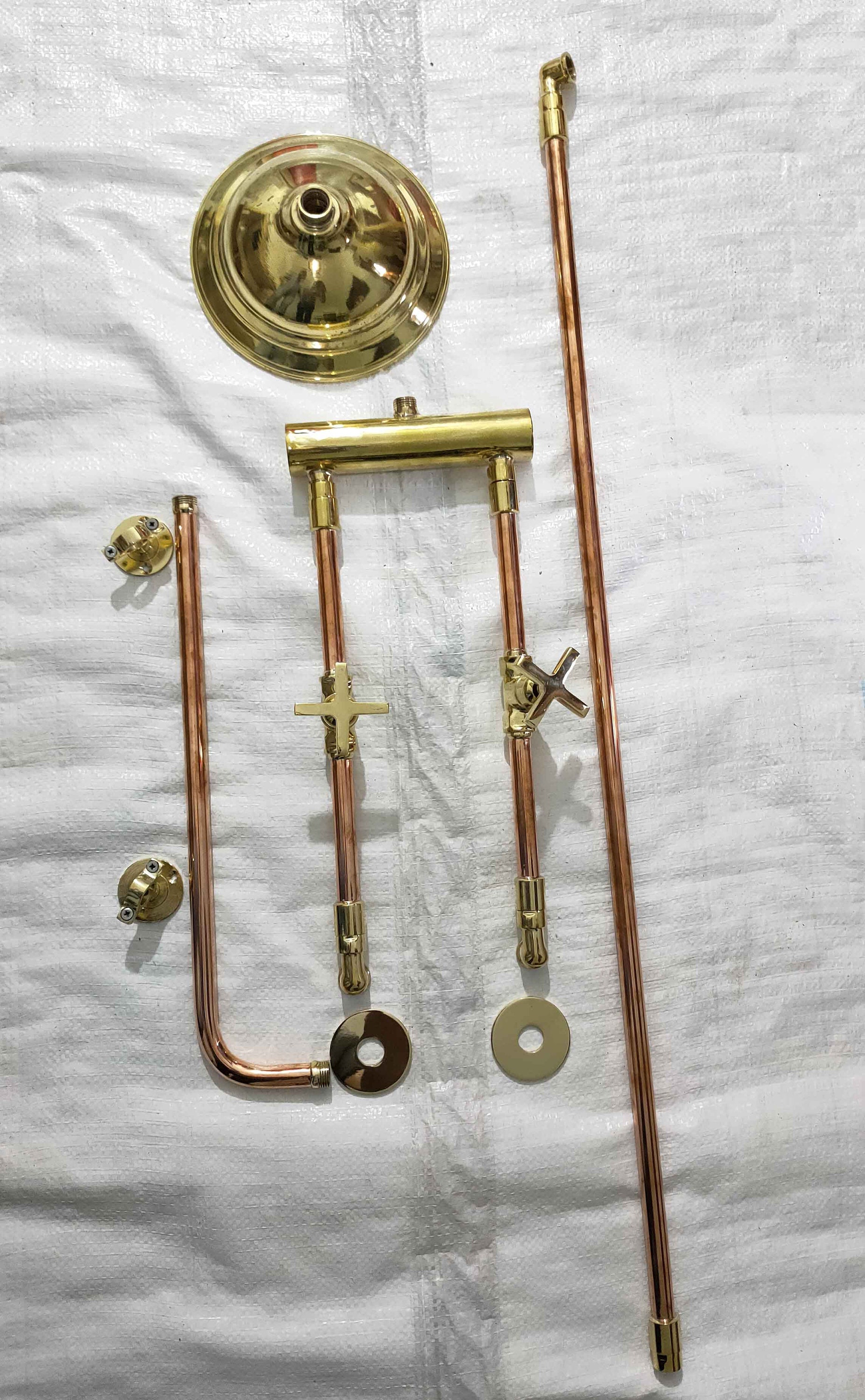 Rustic Raw Copper Shower System Exposed Shower in Real Copper - Etsy