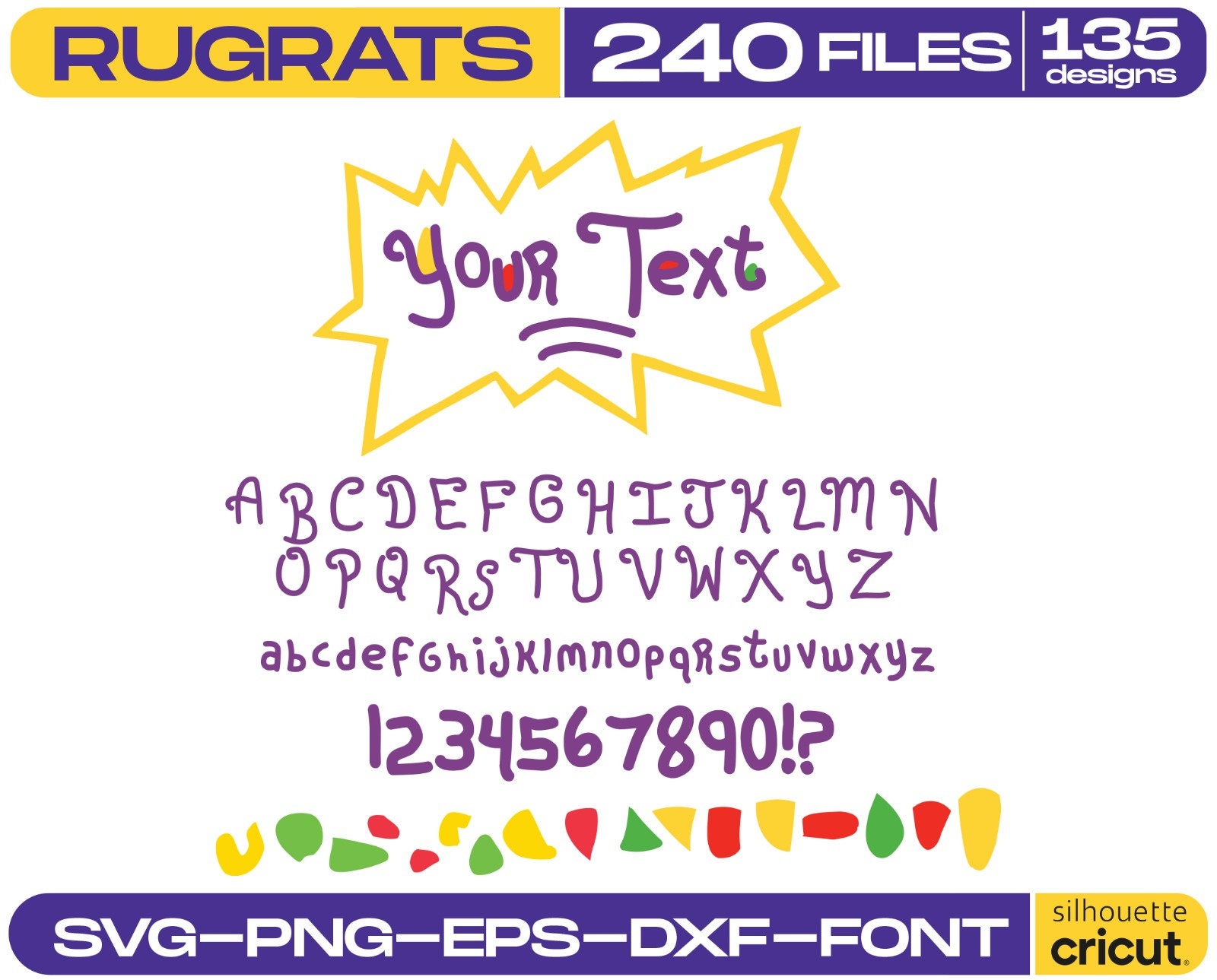Rugrats Svg Bundle Rugrats PNG Rugrats Font Alphabet Svg - Etsy UK