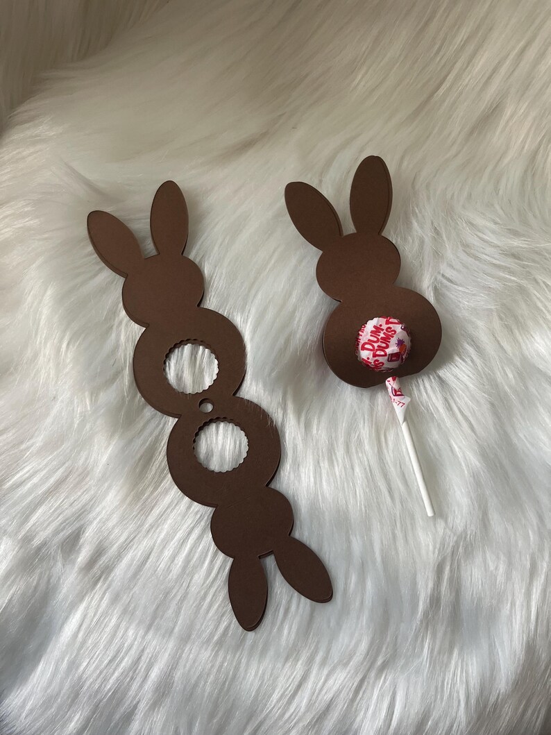 Bunny Die Cut Lollipop Holders, Party Favors, Lollipop Holder, Easter ...