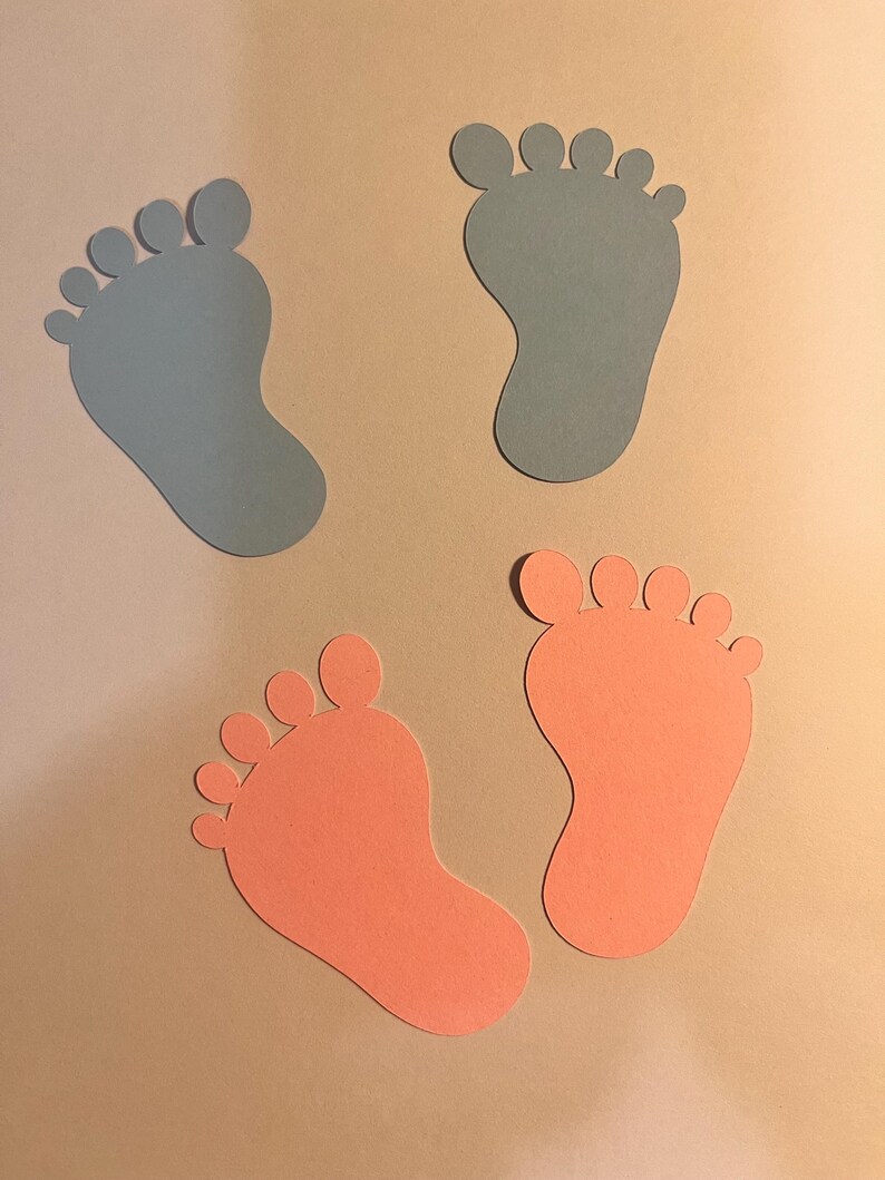 Baby Feet Cutouts, Gender Reveal - Etsy