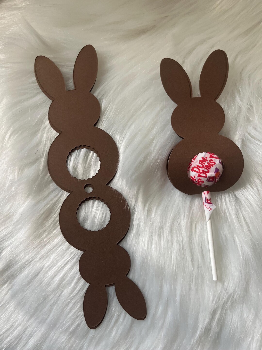 Bunny Die Cut Lollipop Holders, Party Favors, Lollipop Holder, Easter ...