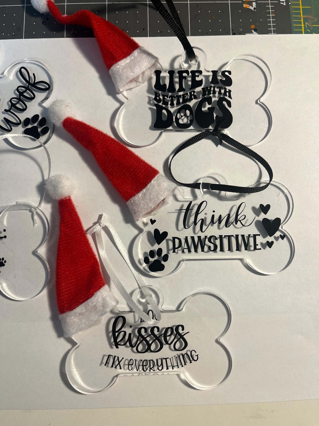 Acrylic Dog Bone Ornament, Dogs - Etsy