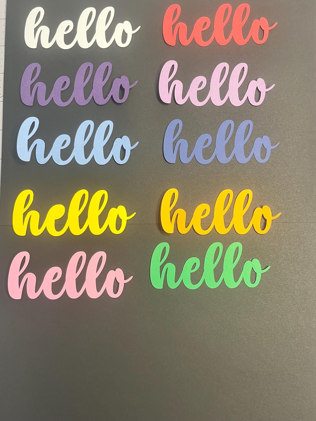 Hello Die Cut, 4 Inch 20 Pack - Etsy