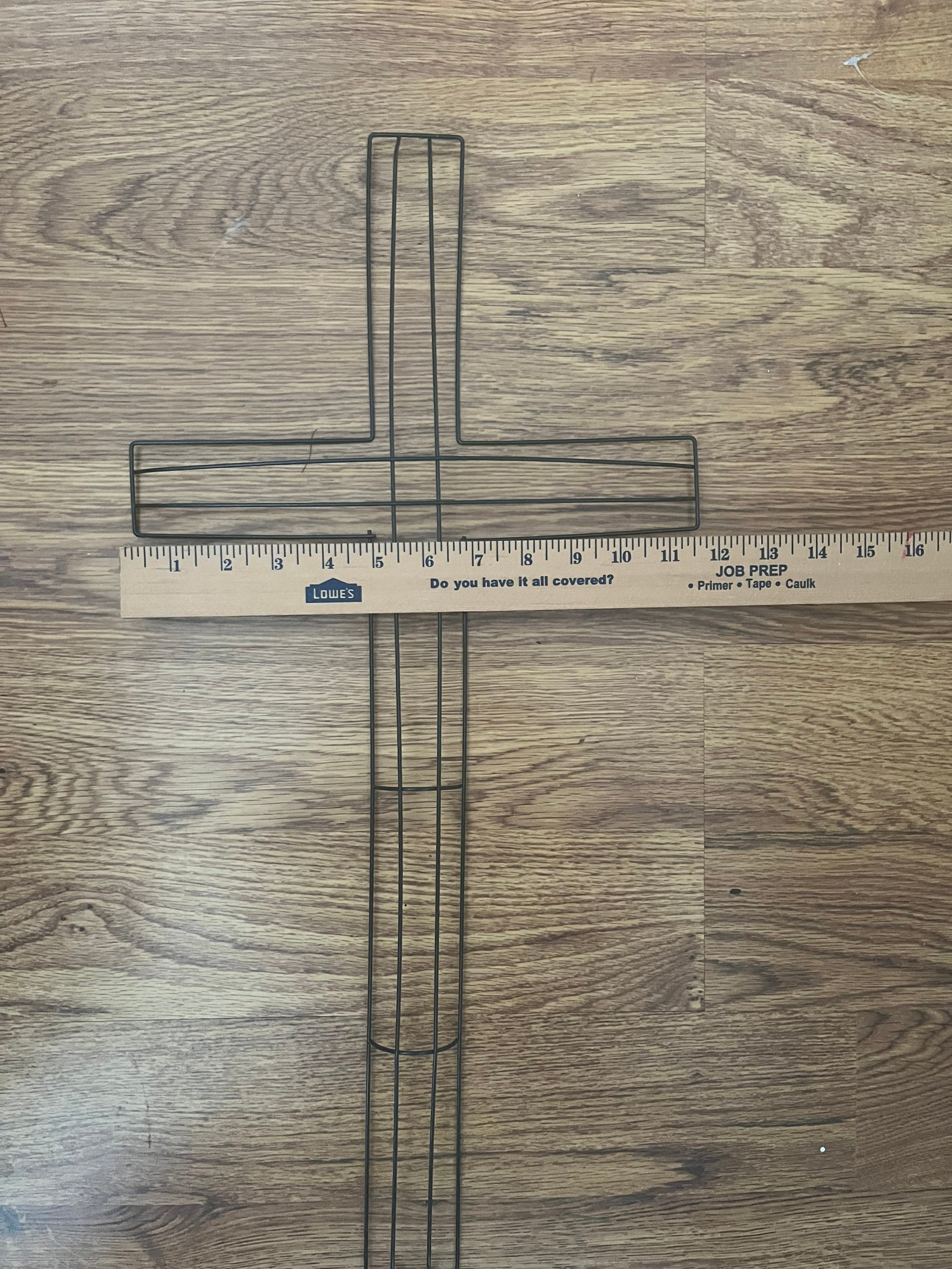 Cross Wreath Form, Metal Wreath Form, Memorial Wreath Form, Easter ...