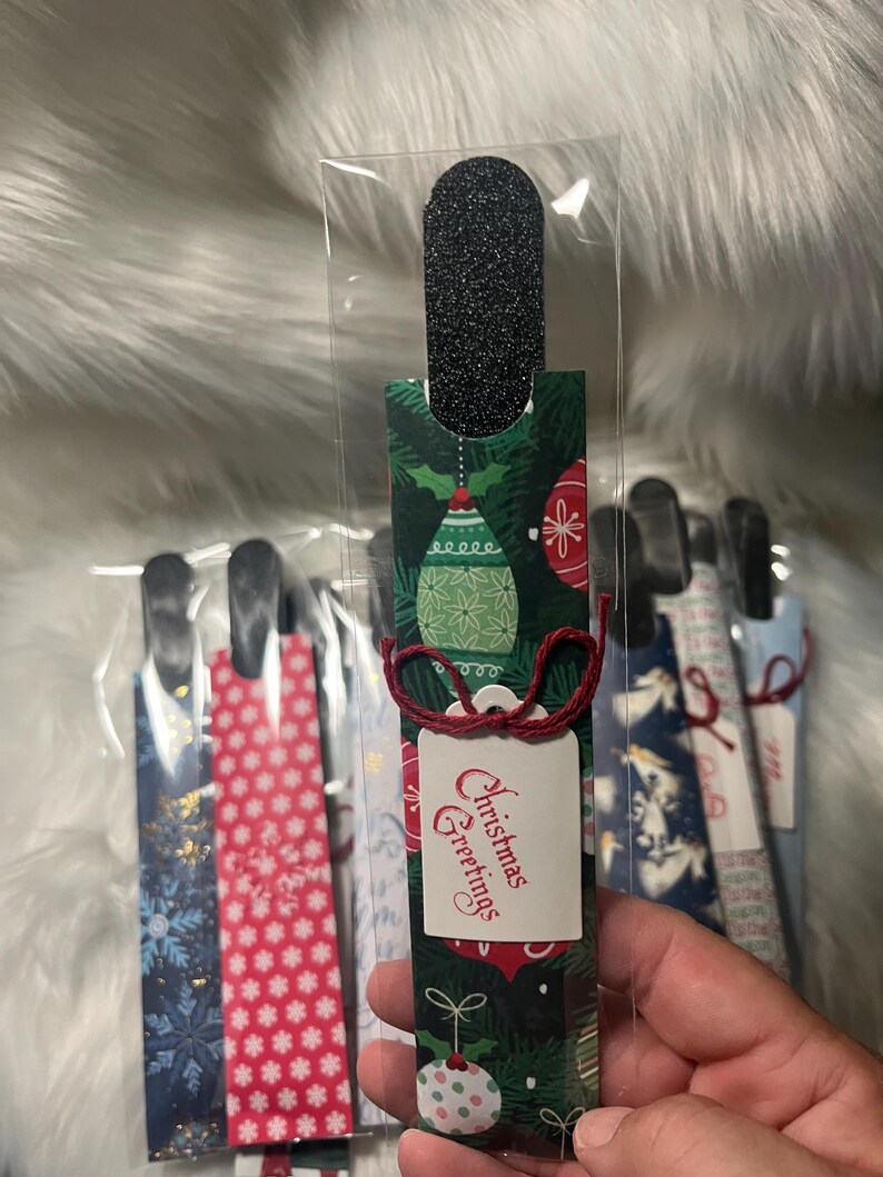 Nail File, Stocking Stuffers, Party Favors, Manicure, Christmas Nail ...