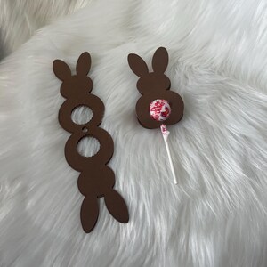 Bunny Die Cut Lollipop Holders, Party Favors, Lollipop Holder, Easter ...