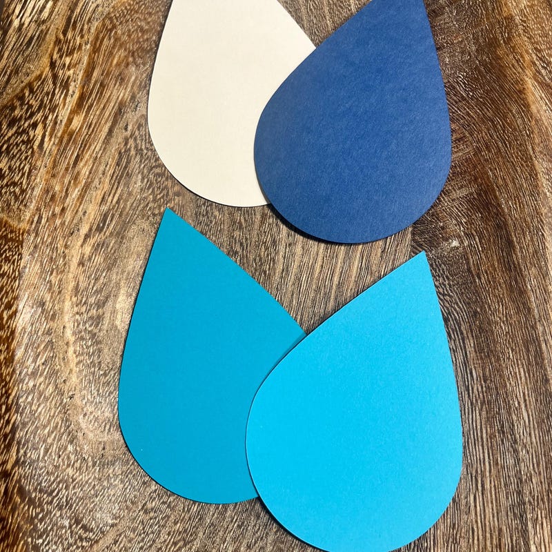 Raindrops Cutout - Etsy