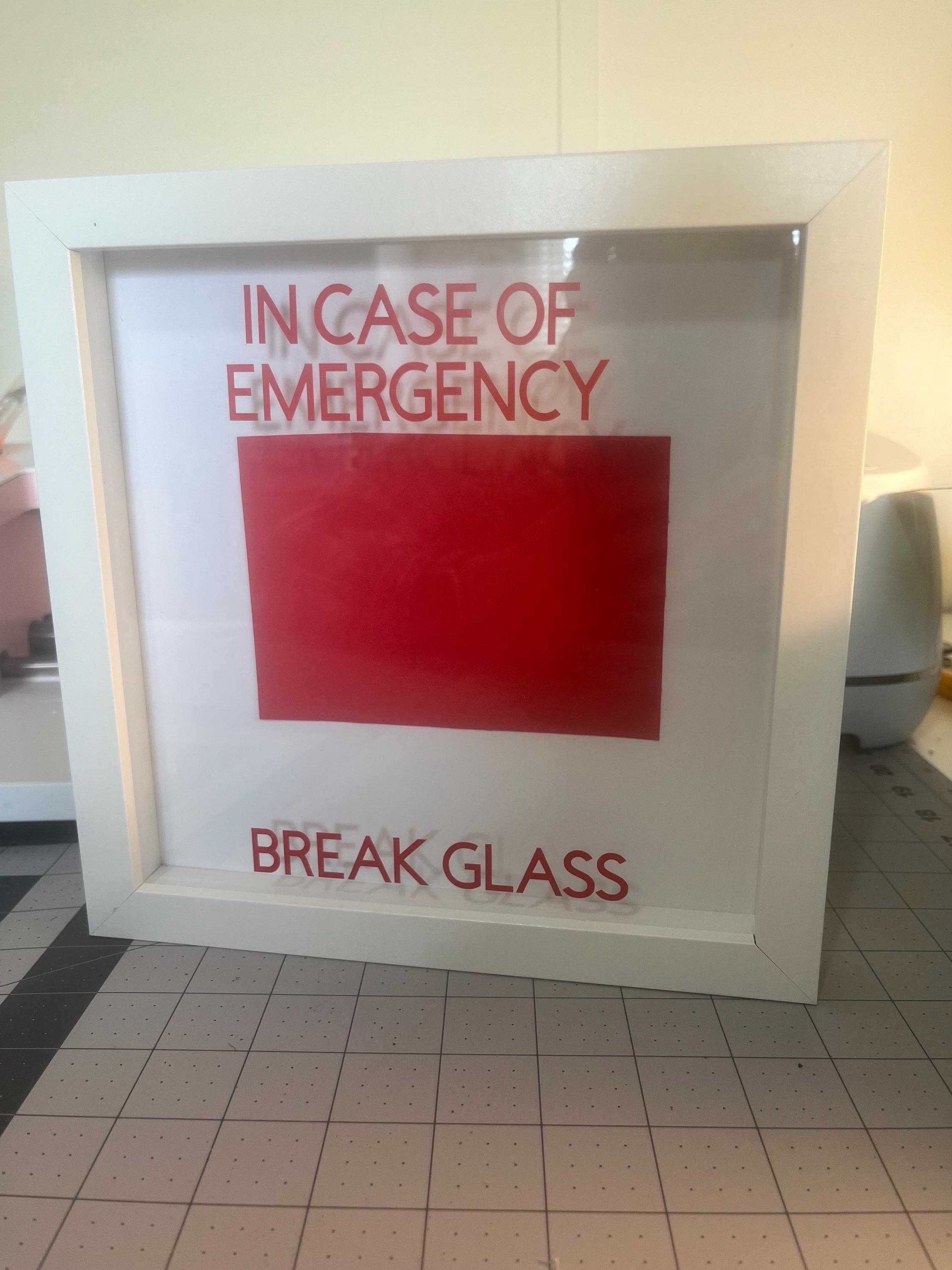 In Case of Emergency Break Glass Shadow Box, Giftgiving - Etsy