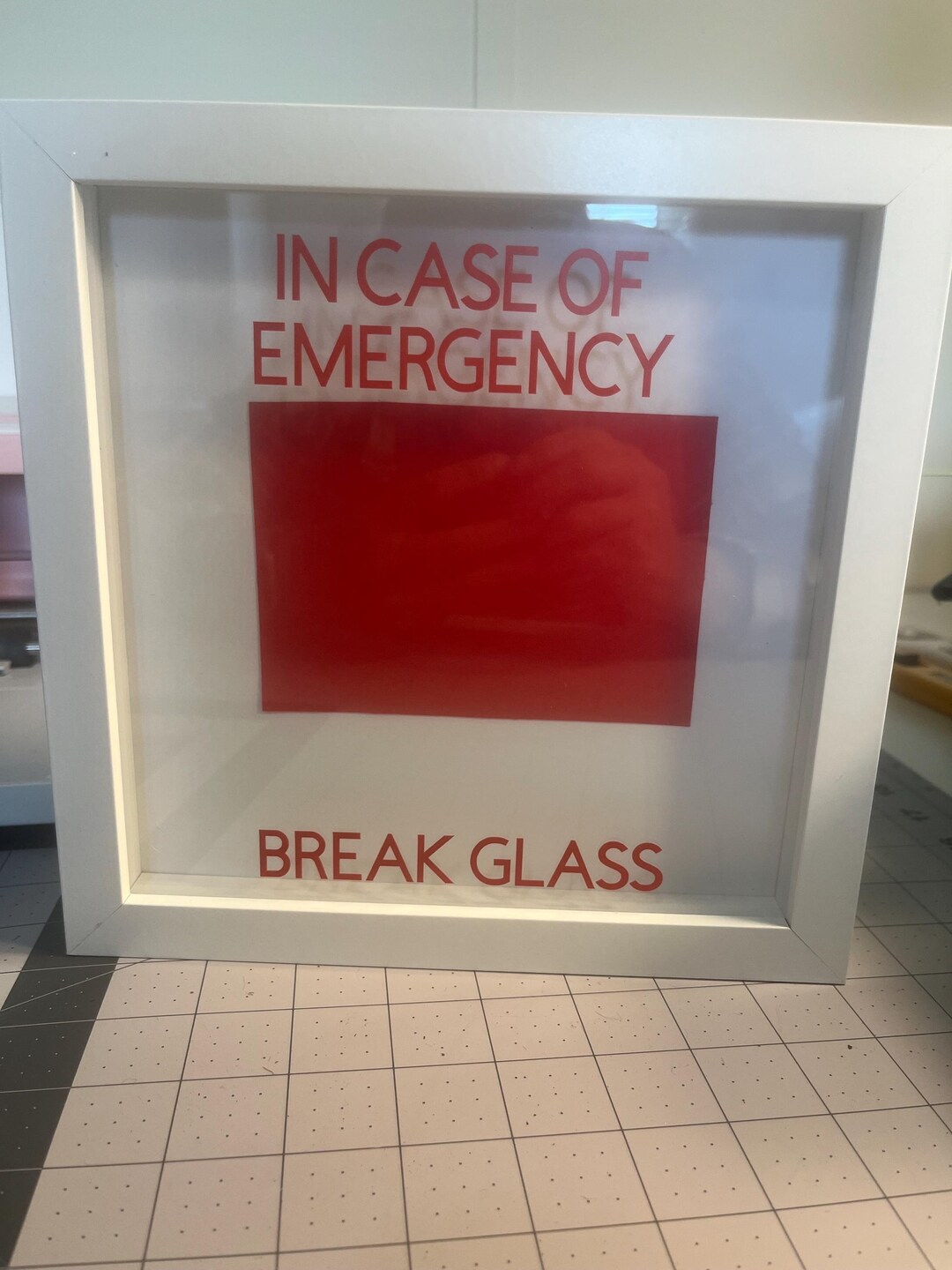 In Case of Emergency Break Glass Shadow Box, Giftgiving - Etsy