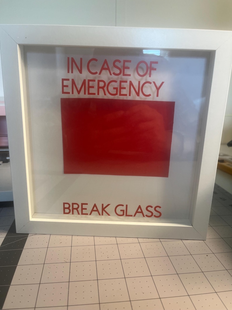In Case of Emergency Break Glass Shadow Box, Giftgiving - Etsy