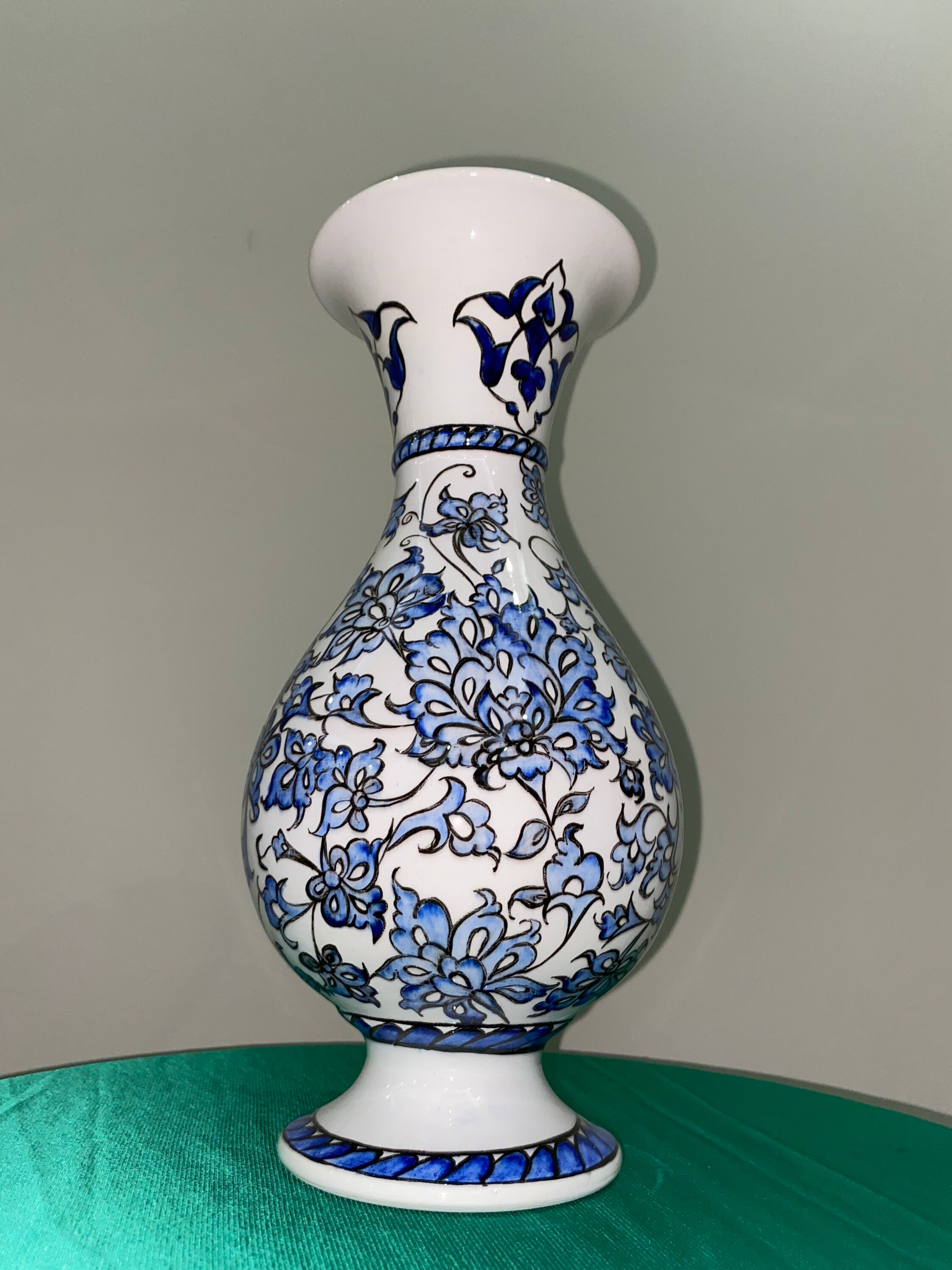 Tradational Turkish Ceramic Tile Art Vasetile Vase - Etsy