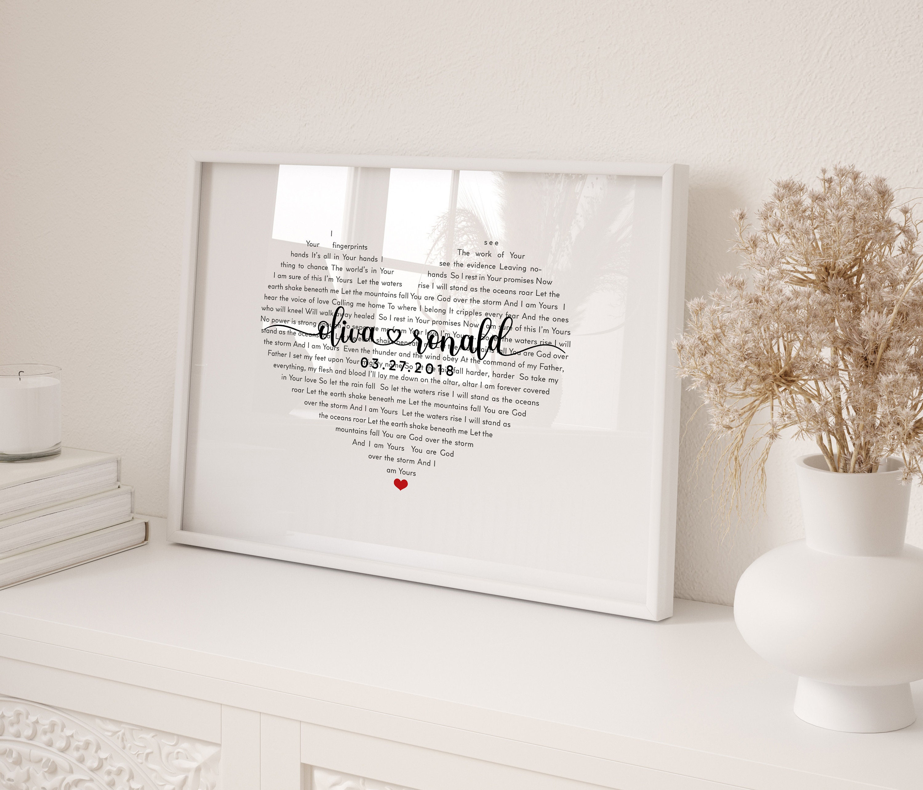 Custom Song Lyrics Wall Art Your Song Lyrics Heart Shaped - Etsy
