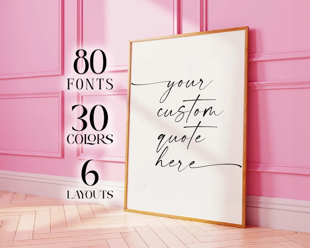 Personalized Quote Print, Custom Text Art (digital Download) - Etsy