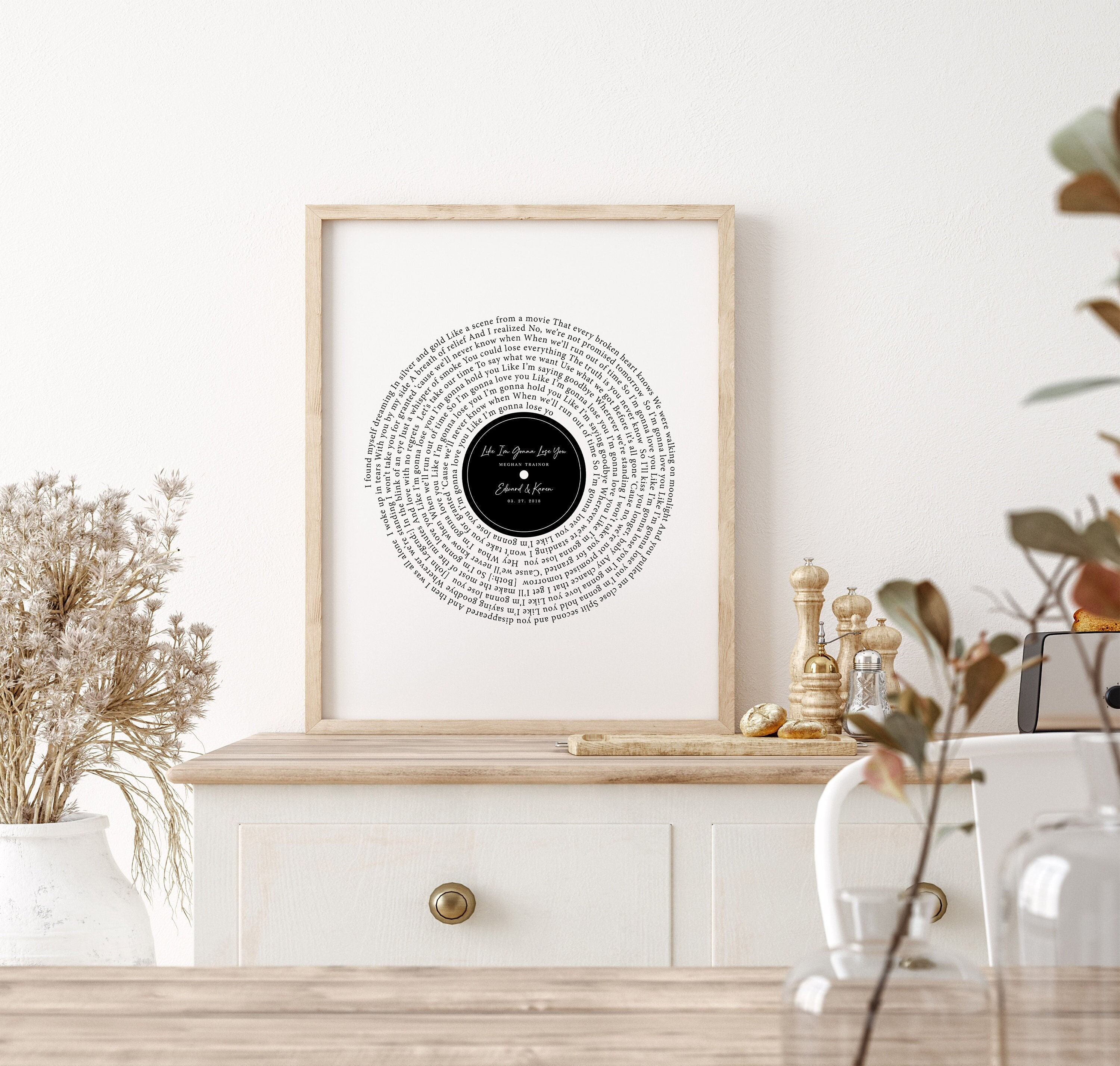 Personalized Vinyl Record Song With Lyrics Wedding - Etsy