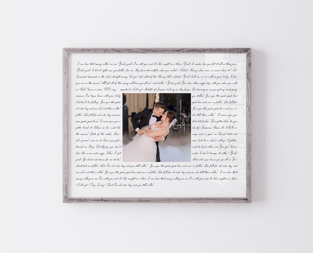 Wedding Song Lyrics, Father of the Bride Gift, Song Lyrics Print, Song ...