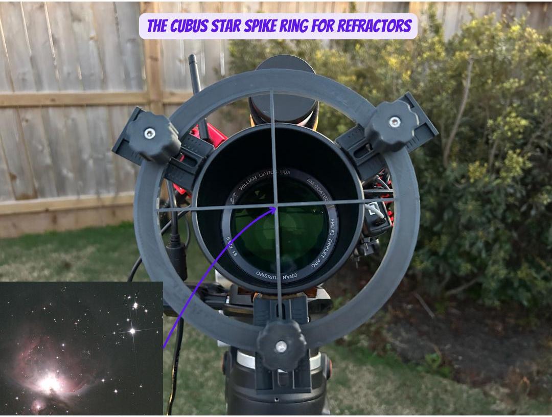 The Cubus Star Diffraction Spike Ring for Refractors - Etsy