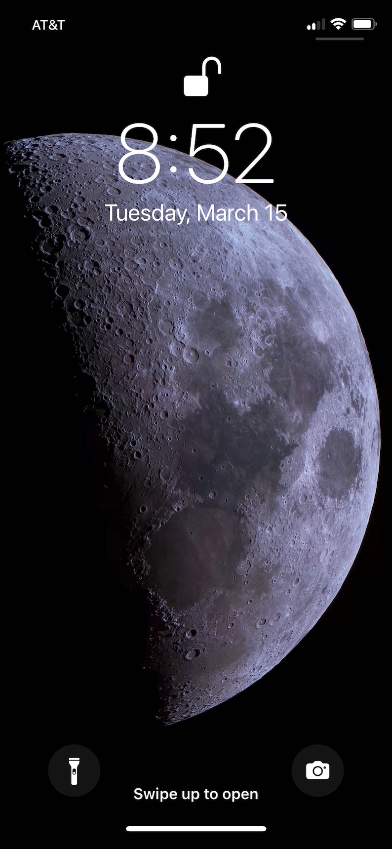 Desktop and Cellphone Wallpaper of First Quarter Moon - Etsy