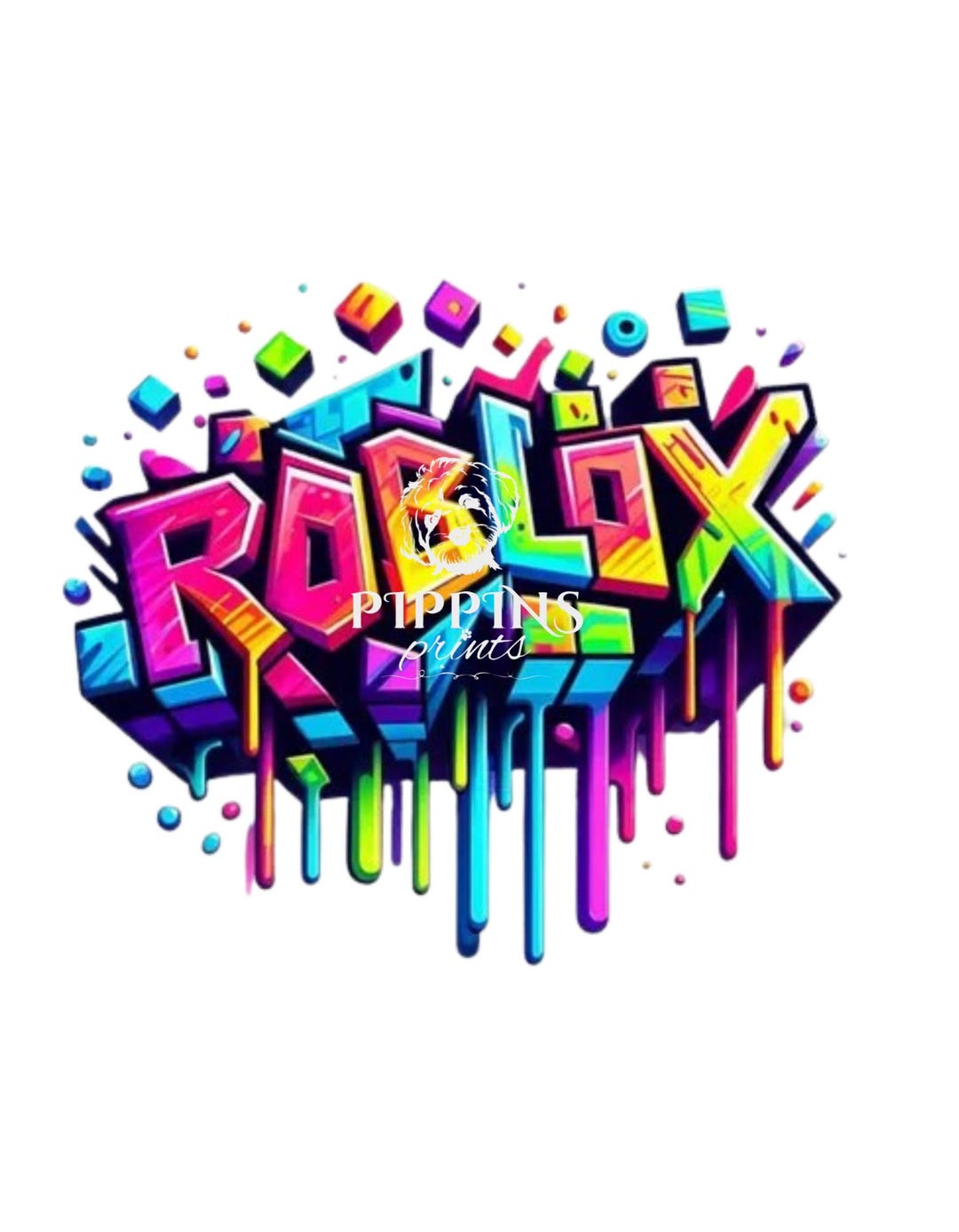 Roblox Graffiti Logo PNG: Gamer Birthday Party Decor (digital Download ...