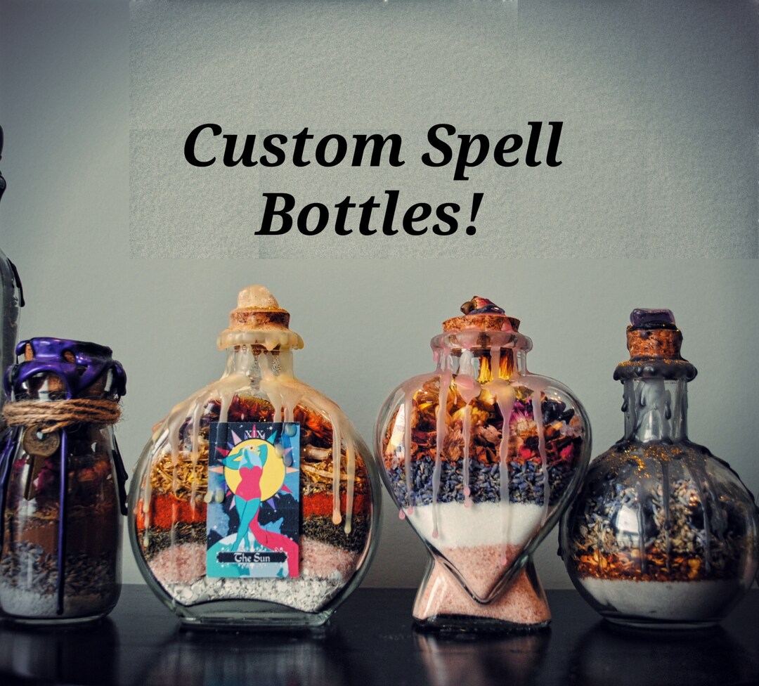 Custom Spell Bottles! ~ Intention Bottles Just for You! ~ Small/medium ...