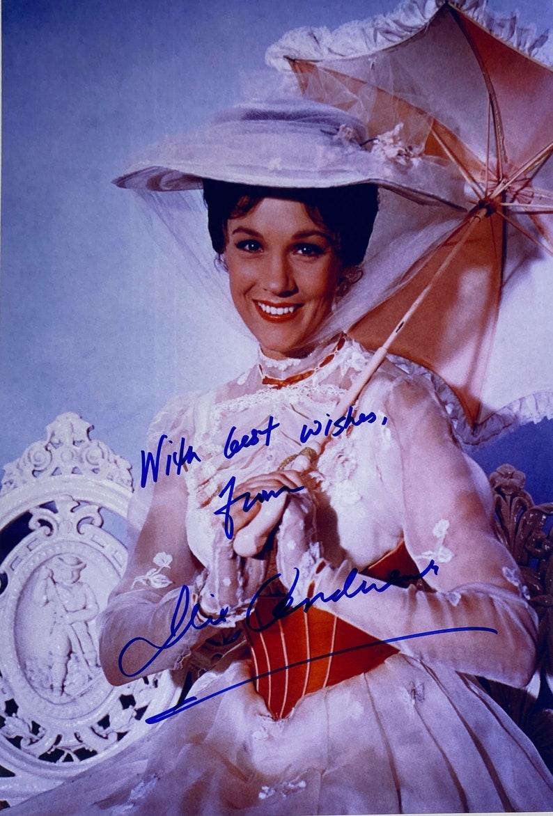 Autograph Signed Mary Poppins Julie Andrews Photo COA - Etsy UK