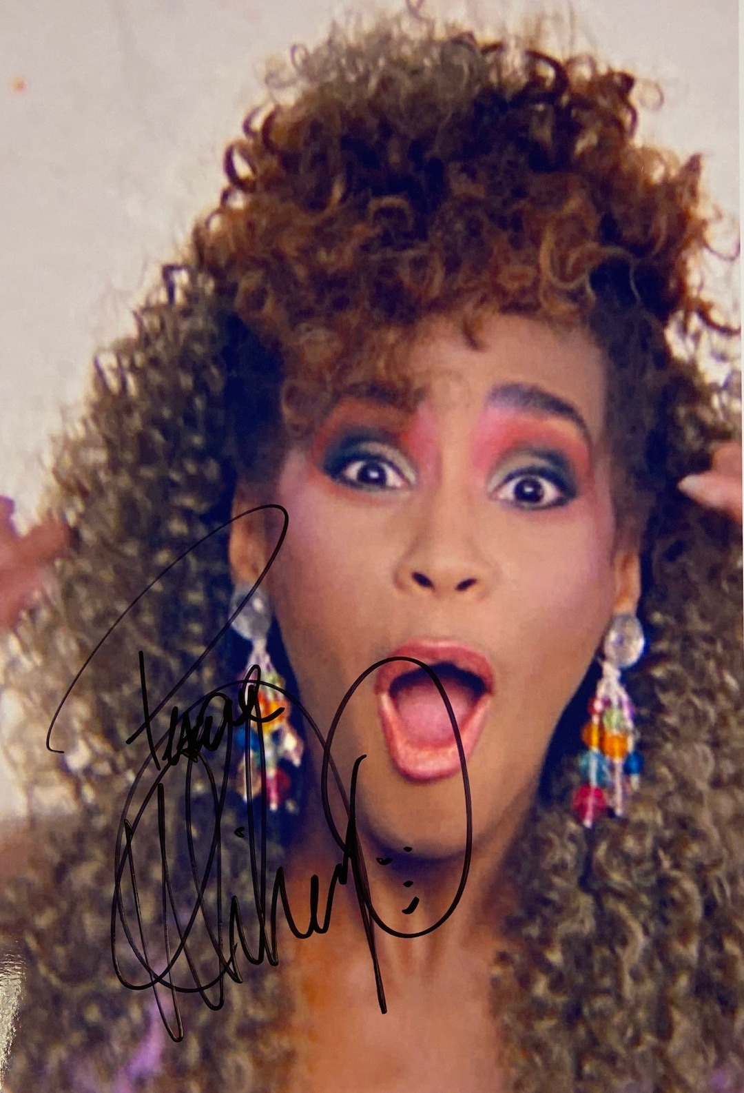 Autograph Signed Whitney Houston Photo COA - Etsy