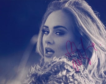 Adele british Female Singer SIGNED 8 X 10 Photo Certificate of ...